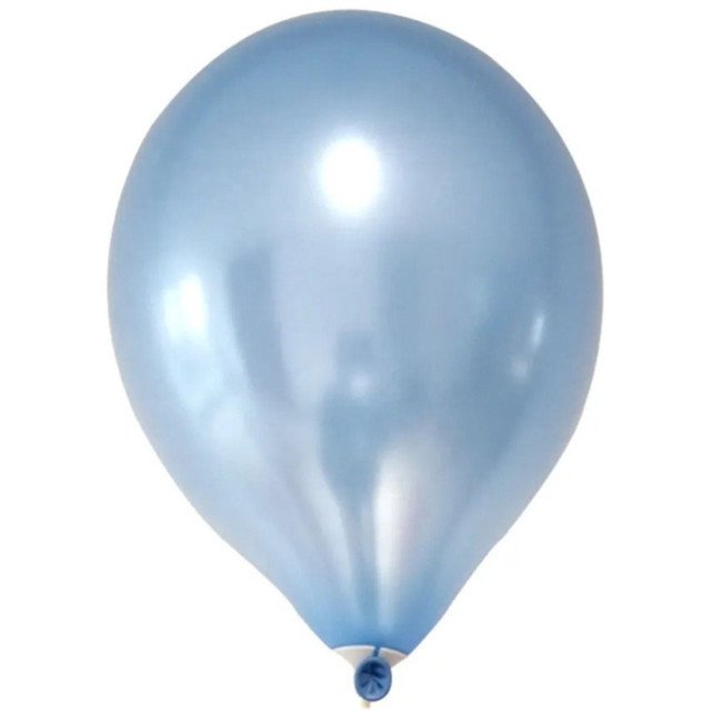 Metallic Light Blue Balloons | Unpopped™